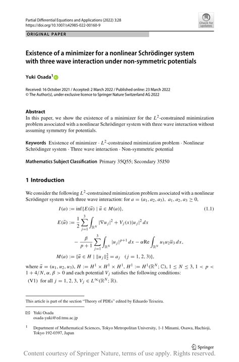 Existence Of A Minimizer For A Nonlinear Schrödinger System With Three Wave Interaction Under