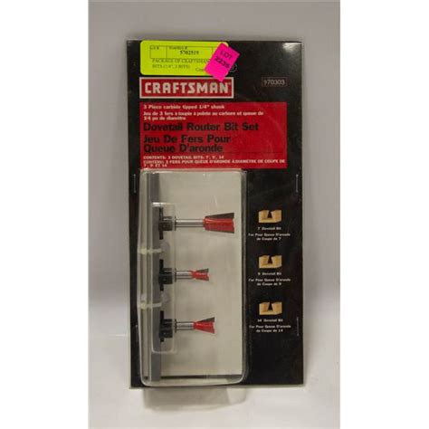 Package Of Craftsman Router Bits 14 3 Bits