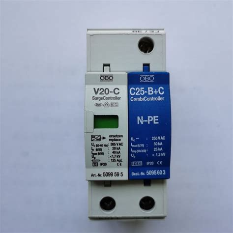 供应德国obo二级电源防雷器v20 C1npe 320v浪涌保护器全新正品