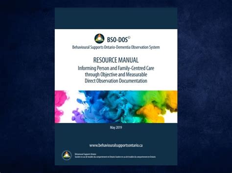 Behavioural Supports Ontario Dementia Observation System Bso Dos