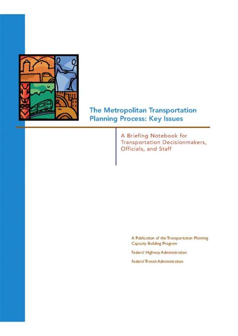 Transportation Planning Pdf 43701 The Metropolitan Transportation Planning Process Key Issues