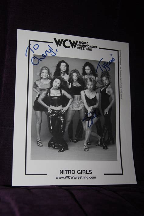 Wcw Nitro Girls Autograph Vintage 1990s The Wrestler Etsy