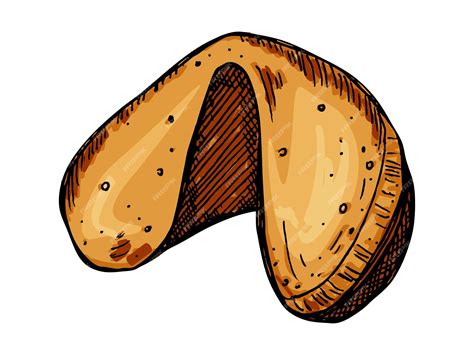 Premium Vector Vector Hand Drawn Chinese Fortune Cookie Clipart Crisp