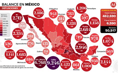 Coronavirus Casos En México Por Estado Mapa Al 6 De Agosto Grupo Milenio