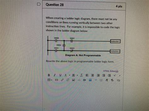 Solved Question Pts When Creating A Ladder Logic Chegg