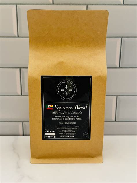 Espresso Blend 12oz Bag Dark Roast Twelve 77 Coffee Roasters
