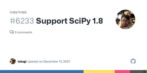 Support SciPy 1 8 Issue 6233 Cupy Cupy GitHub