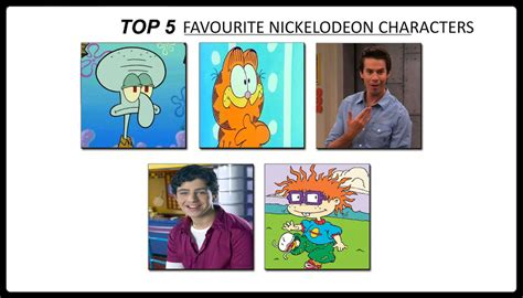 My Top 5 Favourite Nickelodeon Characters By Thetrainmrmenponyfan On