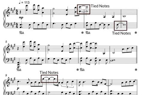 Tied Notes In Music Notation What Are They Phamox Music
