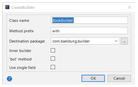 Creating The Java Builder For A Class In Intellij Baeldung
