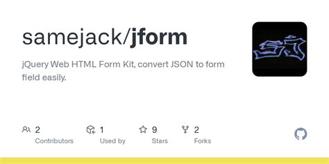 GitHub Samejack Jform JQuery Web HTML Form Kit Convert JSON To Form Field Easily
