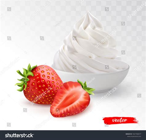 5477 Bowl Strawberries Cream Stock Vectors And Vector Art Shutterstock
