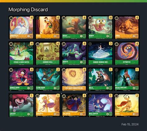 Morphing Discard Lorcana Deck Disney Lorcana