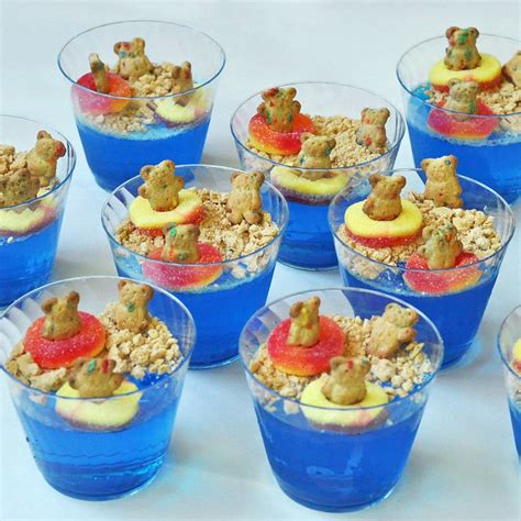 Our Five Ring Circus Teddy Bear Beach Party Jello Cups