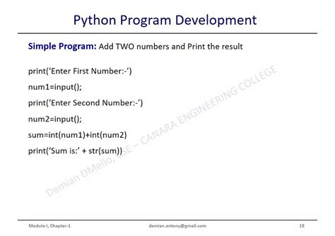 Python Programming Adp Vtu Cse 18cs55 Module 1 Chapter 1 Ppt Free
