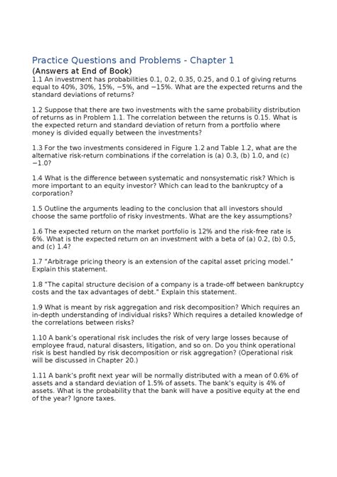 chapter exercisechapter exercise exercises credit and risk management