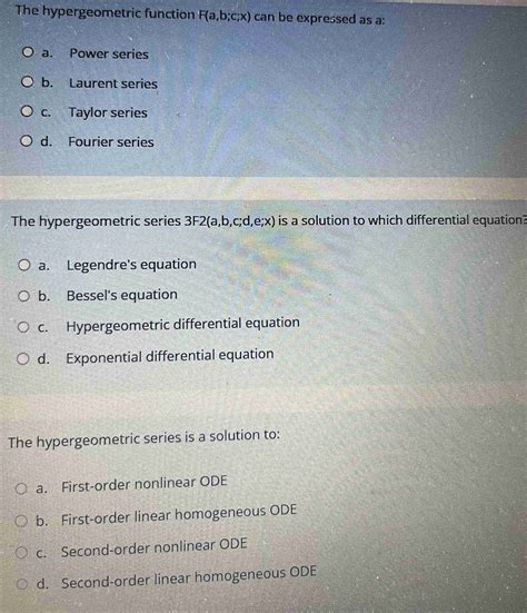 The Hypergeometric Function Fabcx Can Be Studyx