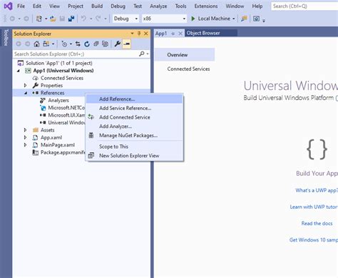C Try To Create A C Winrt Componet And Add A Reference To A UWP App But Failed Stack