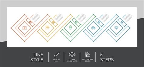 Infographie Doption Commerciale De Présentation Avec Style De Ligne Et