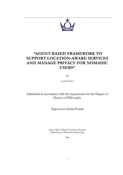 pdf “agent based framework to support …networks eecs qmul ac uk