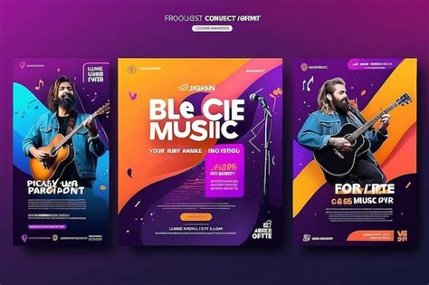 Premium Photo Live Music Concert Banner Template For Social Media
