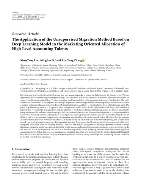 Pdf The Application Of The Unsupervised Migration Method Based On