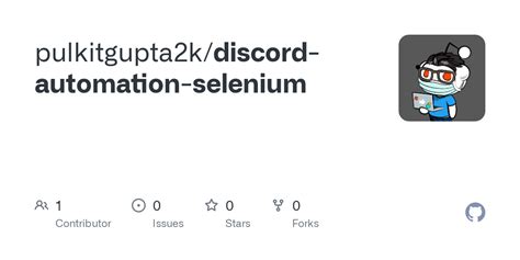 Github Pulkitgupta2kdiscord Automation Selenium