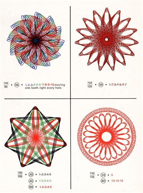 scans from how to draw with spirograph 1967 original spirograph