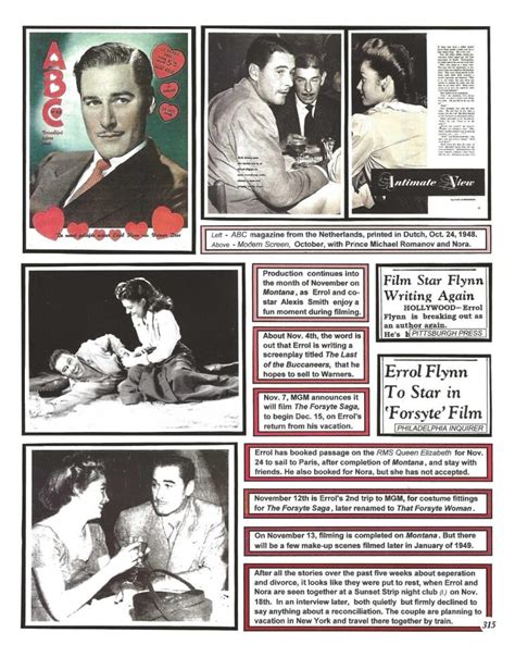 Errol Flynn From Early September 1948 Into Mid November The Errol