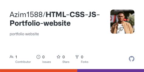 GitHub Azim HTML CSS JS Portfolio Website Portfolio Website