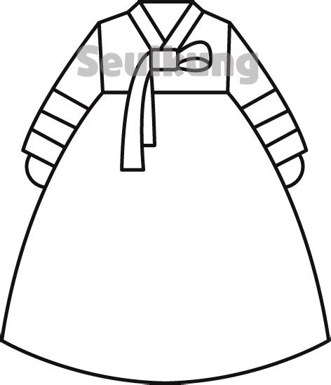 우리나라 미술활동 한복 색칠 도안 네이버 블로그