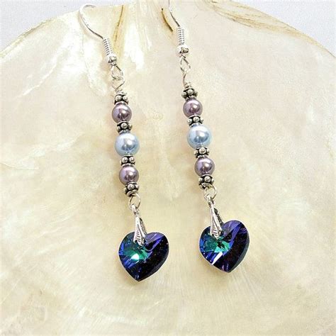Pearl And Crystal Bridal Earrings Maid Of Honour Earrings Swarovski