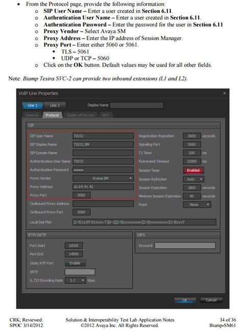 Avaya Session Manager Configuration For Tesira Using Tesira Software Biamp Cornerstone