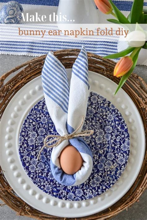 How To Fold A Cloth Napkin Into Bunny Ears At Sue Shade Blog