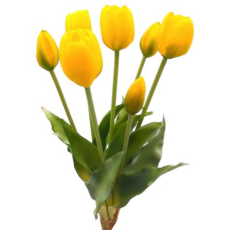 TULIPANY SILIKONOWE ŻÓŁTE BUKIET WIĄZKA szt Allegro pl