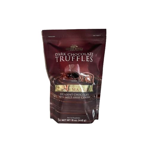 Copper Kettle Candy Dark Chocolate Truffles With Sea Salt 16 Oz