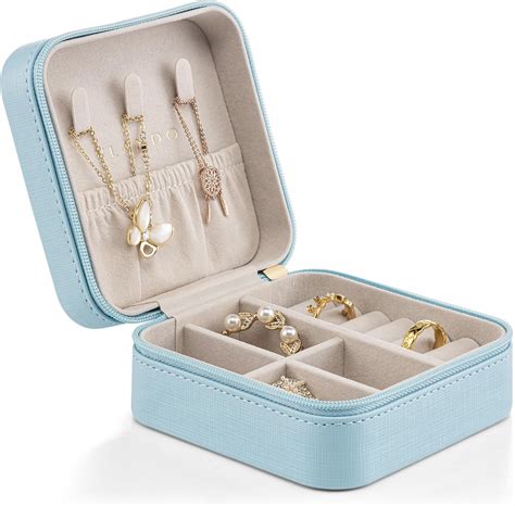 Amazon Vlando Small Travel Jewelry Box Organizer Display Case