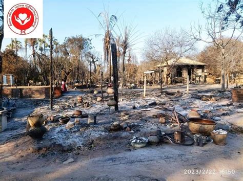 ရွှေဘို၊ ထူးကြီးရွာကို စစ်တပ် မီးရှို့ဖျက်ဆီးမှု ရွာလုံးကျွတ် ပြာကျ Khit Thit Media