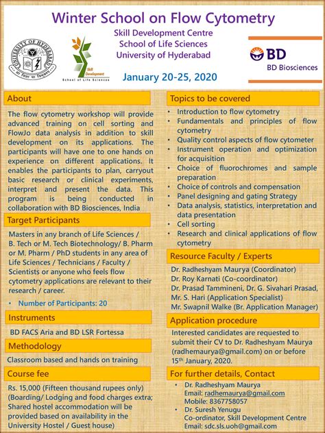 Winter School On Flow Cytometry Indiabioscience