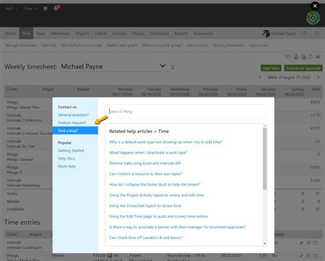 How Do I Submit A Bug Intervals Help Documentation