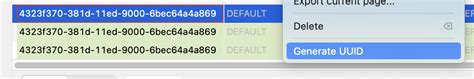 Context Menu Generate Uuid Action Always Generates The Same Uuid
