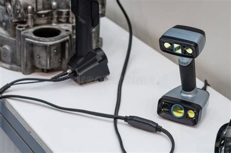 3d Scanner For Reverse Engineering Stock Image Image Of Size Device