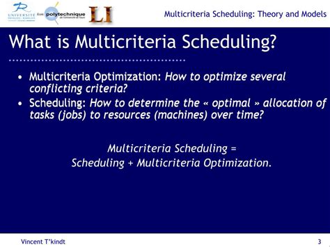 ppt multicriteria scheduling theory and models powerpoint