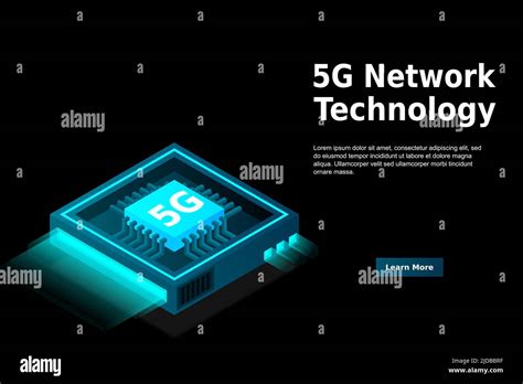 5g Network Processor Illustration Mobile Wireless Internet Of Next Generation Isometric