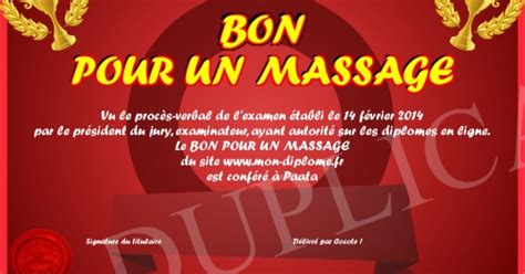 Bon Pour Un Massage