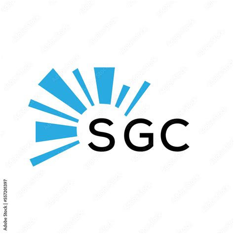 Sgc Letter Logo Sgc Blue Image On White Background And Black Letter