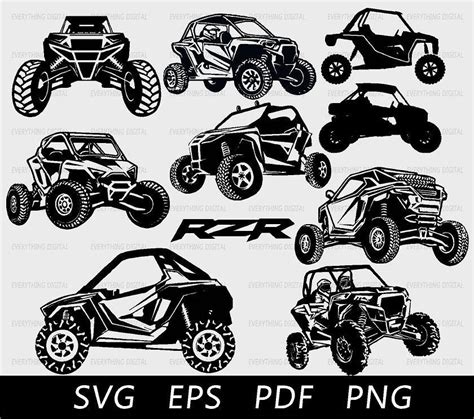 Polaris Rzr Svgepspdfpng Sxsutv Bundle Svg Rzr Svg Etsy