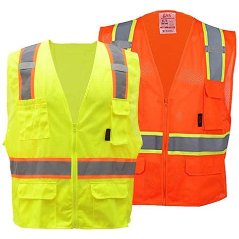 Gss Class 2 Two Tone Zipper Vest National Safety Gear