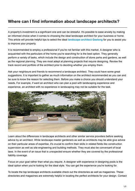 Where Can I Find Information About Landscape Architects By Jayden