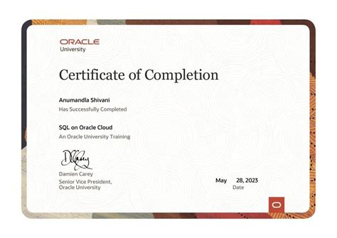 sql oraclecloud professionalgrowth shivani anumandla